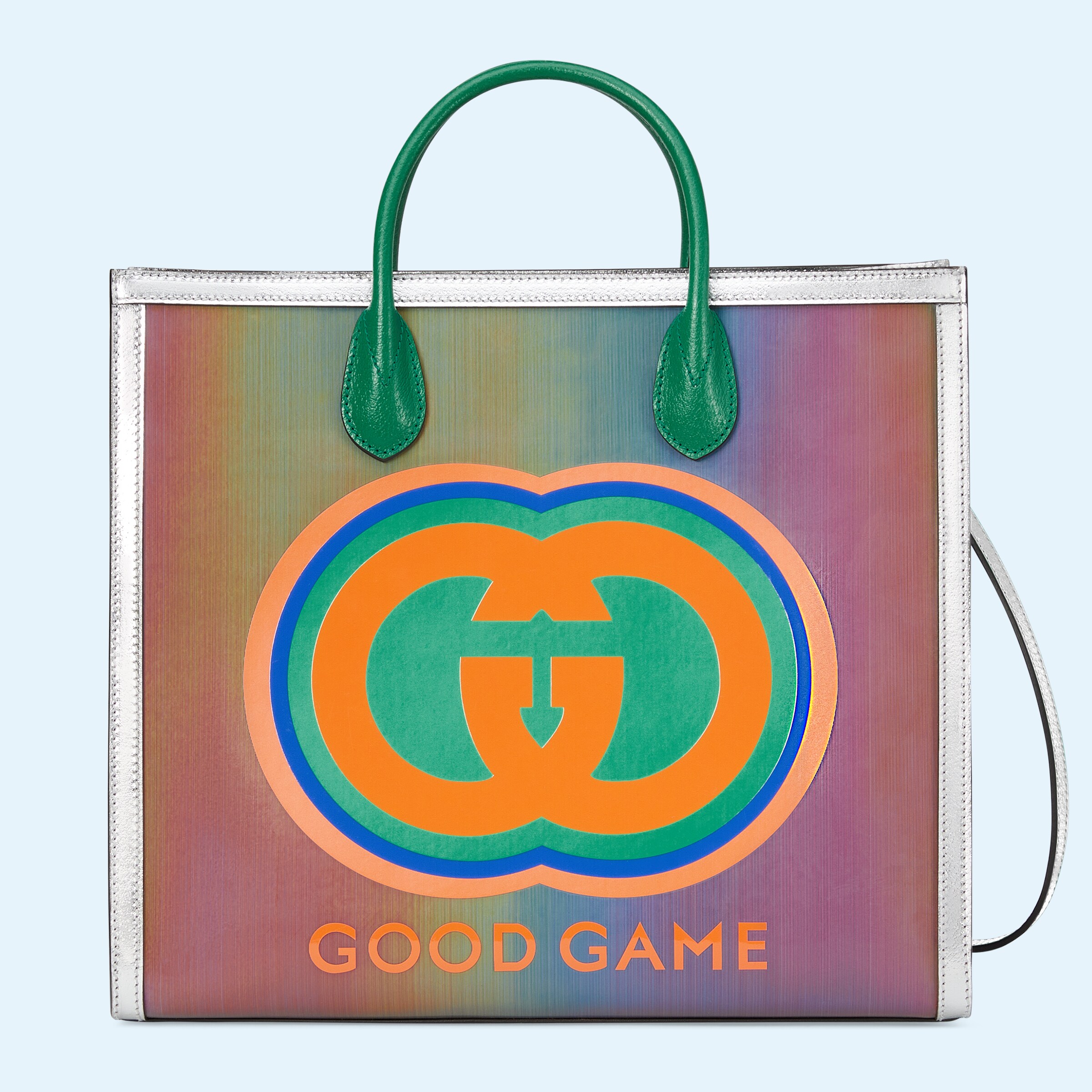 Good Game tote bag in multicolor leather | GUCCI® Australia