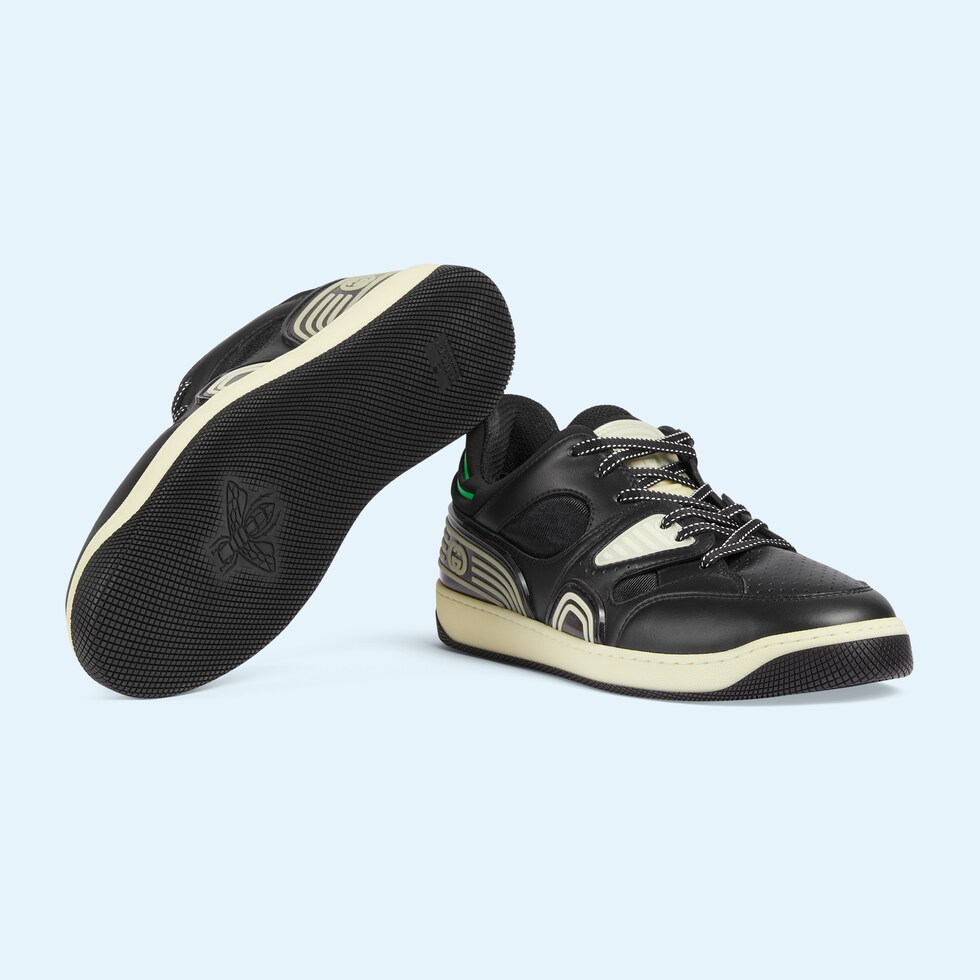 Men's Good Game Gucci Basket sneaker in black Demetra | GUCCI® TH