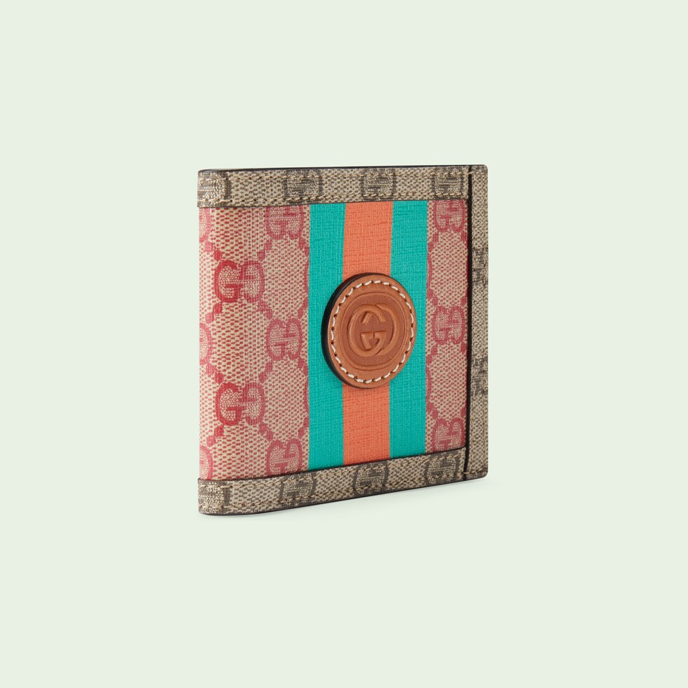 GG wallet with Web in pink Supreme | GUCCI® TR