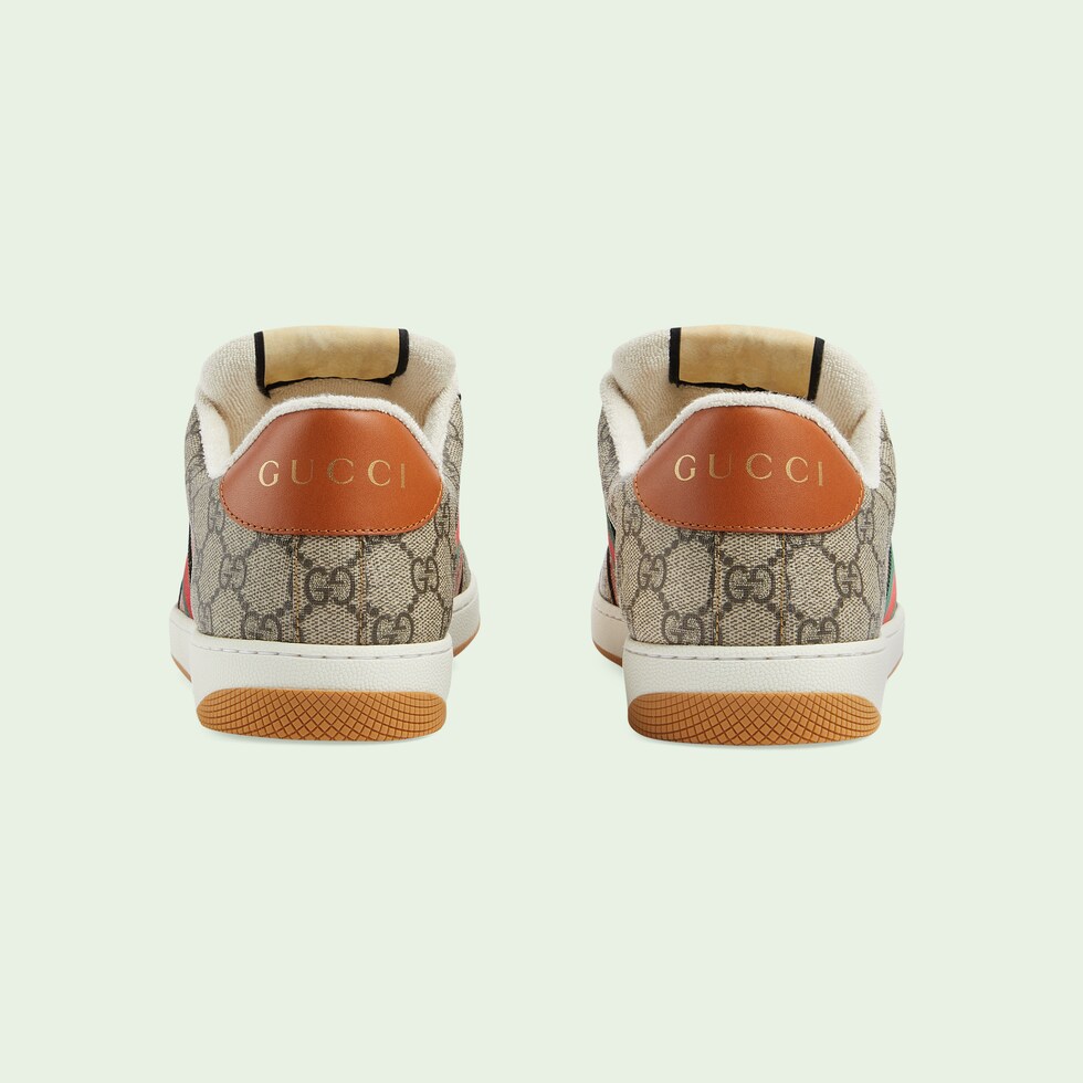 Women's Screener GG sneaker in beige and ebony GG Supreme | GUCCI® TH