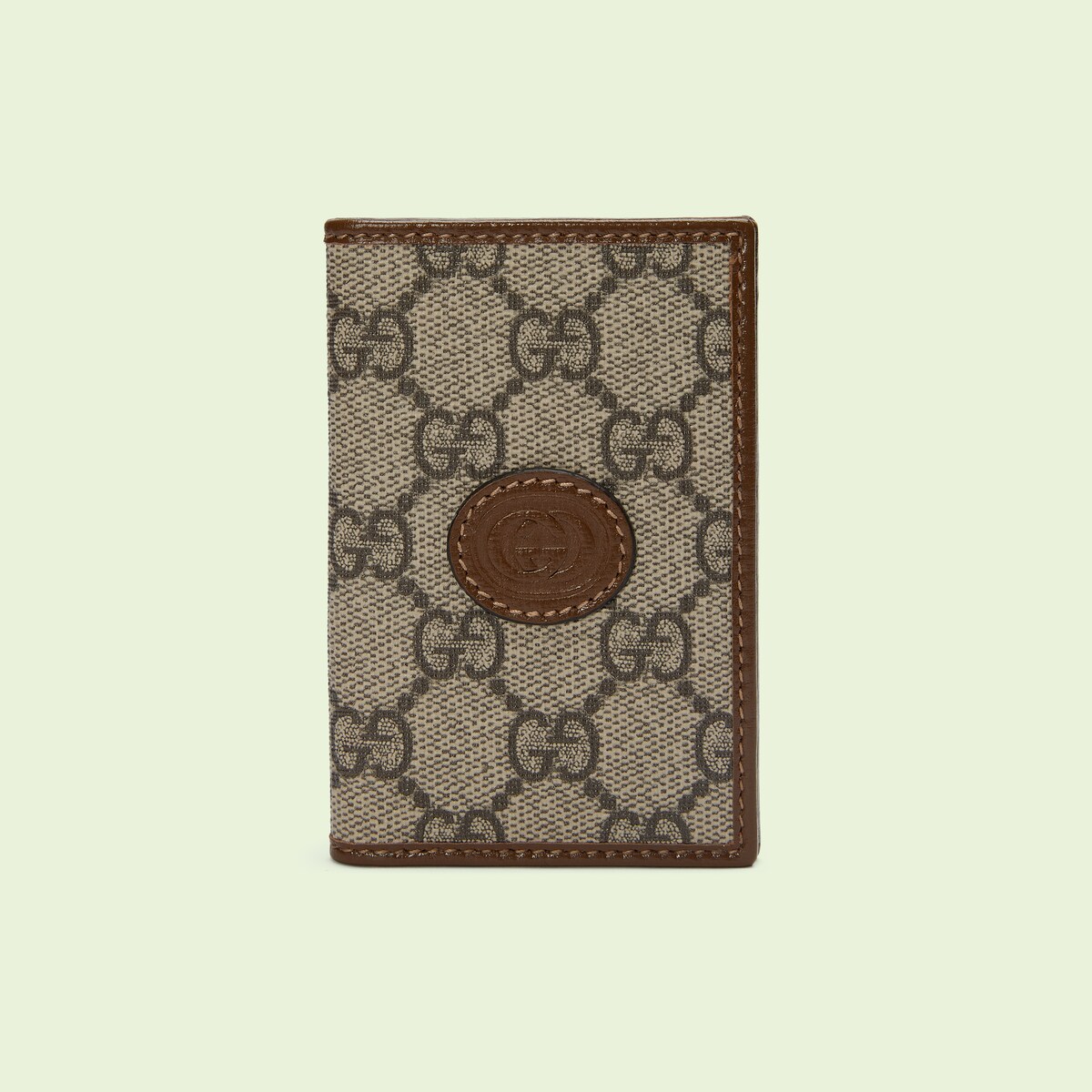 GG Supreme card case inbeige and ebony GG Supreme | GUCCI® TH
