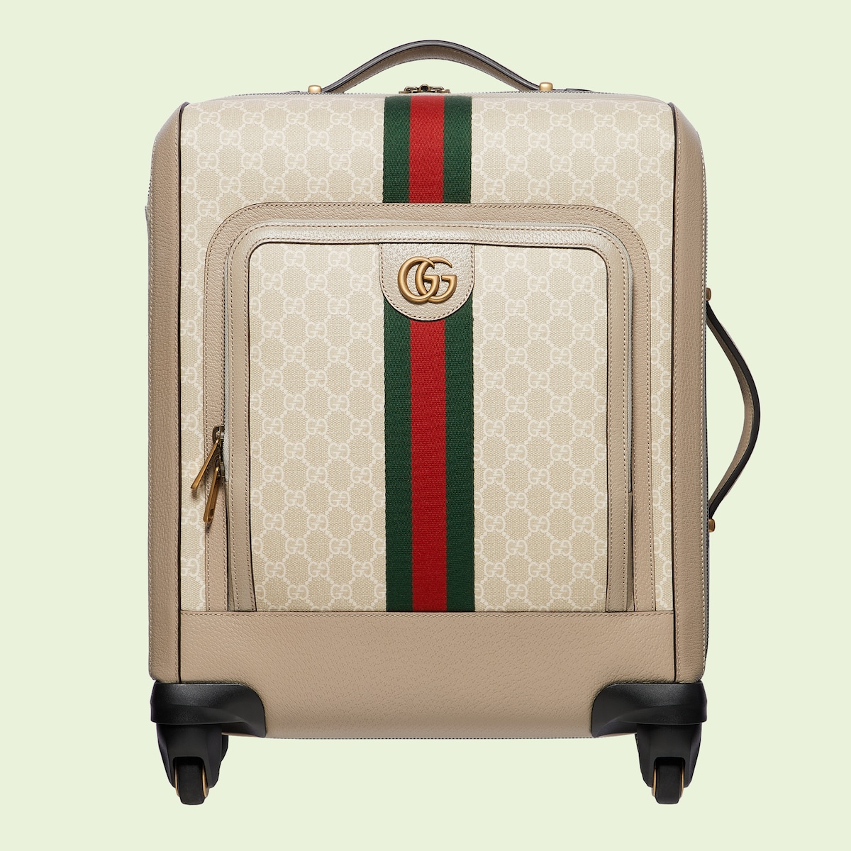 Gucci Savoy small cabin trolley in beige and white GG Supreme | GUCCI ...