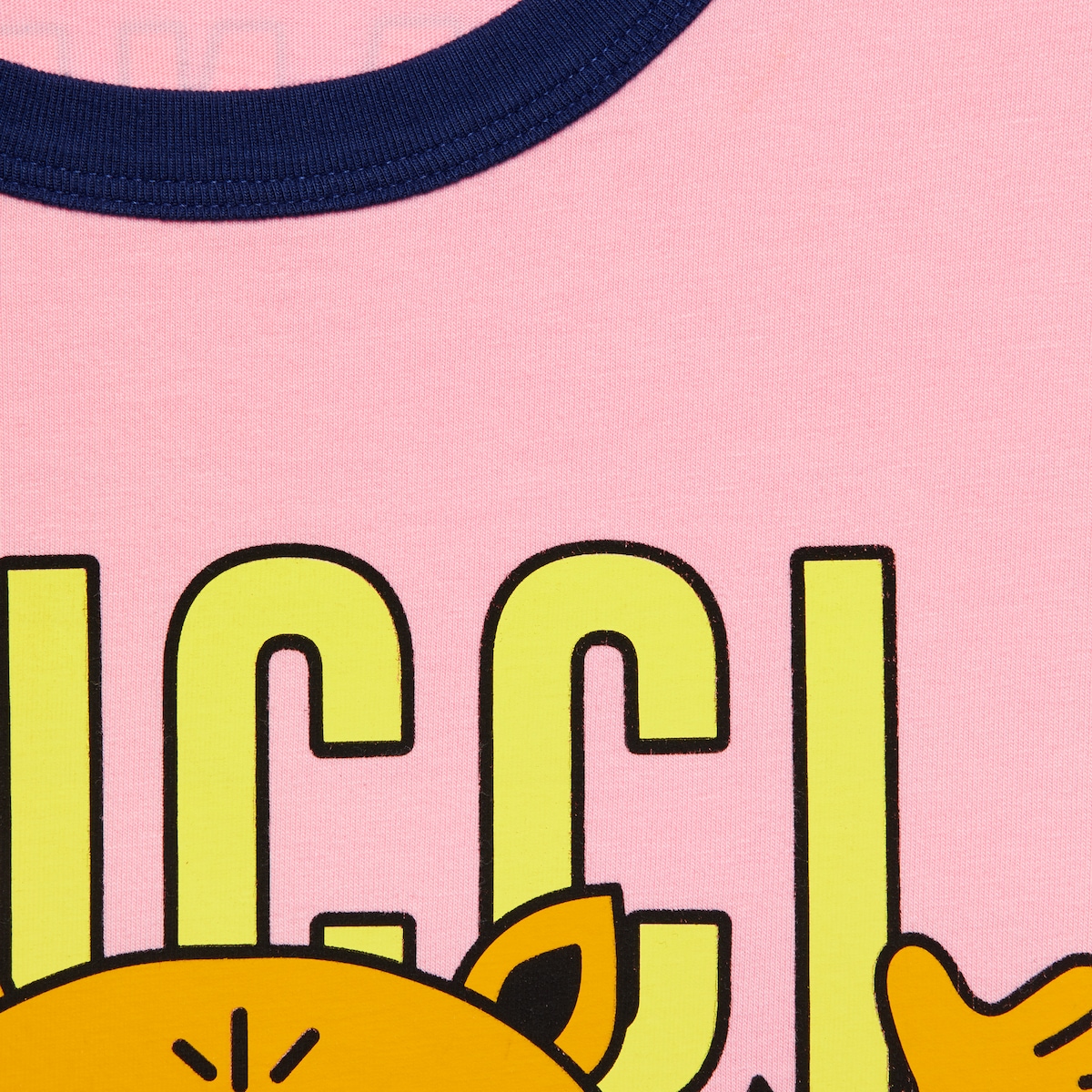 Gucci cat print cotton T-shirt in pink | GUCCI® AE