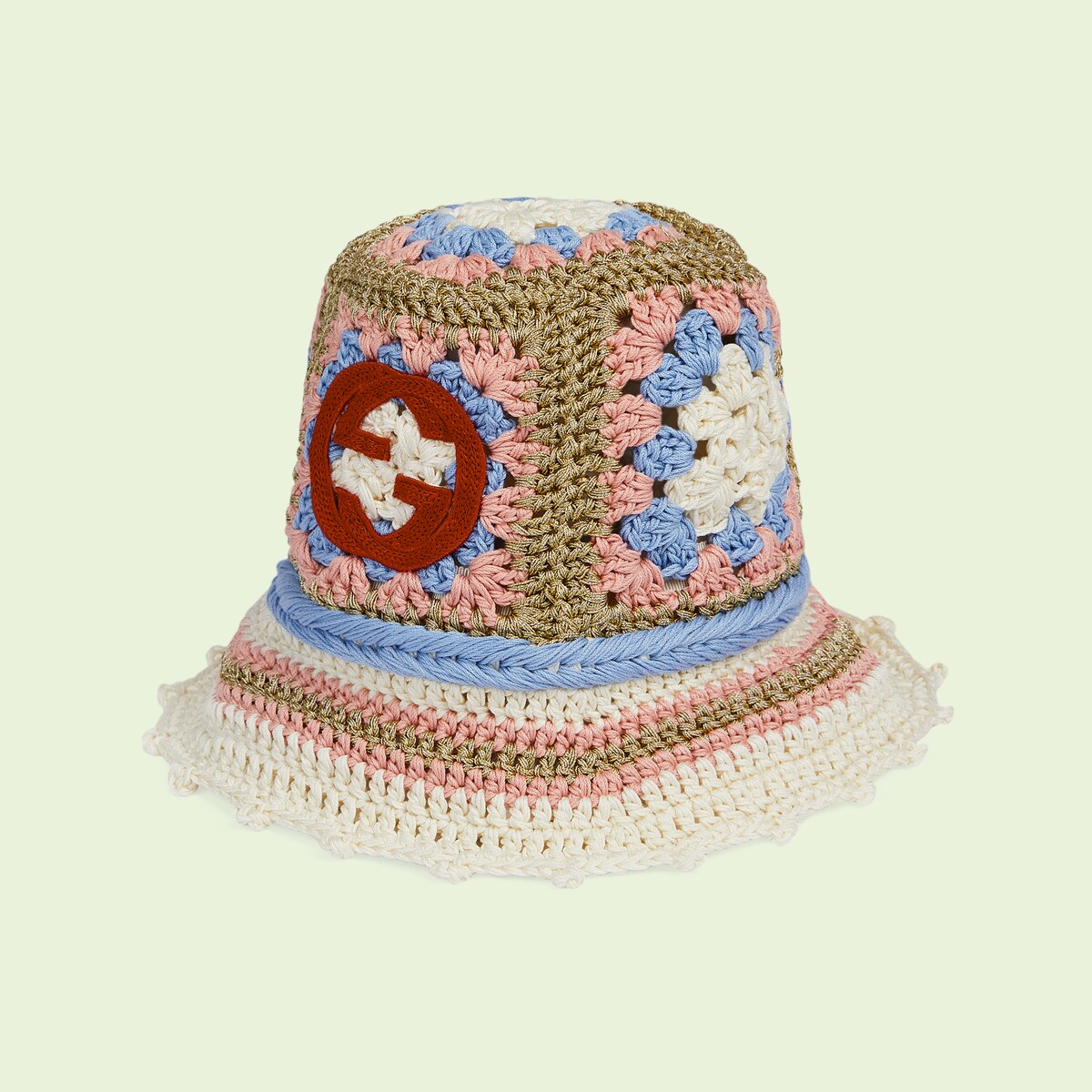 Gucci Lovelight crochet hat with Interlocking G in multicolor | GUCCI ...