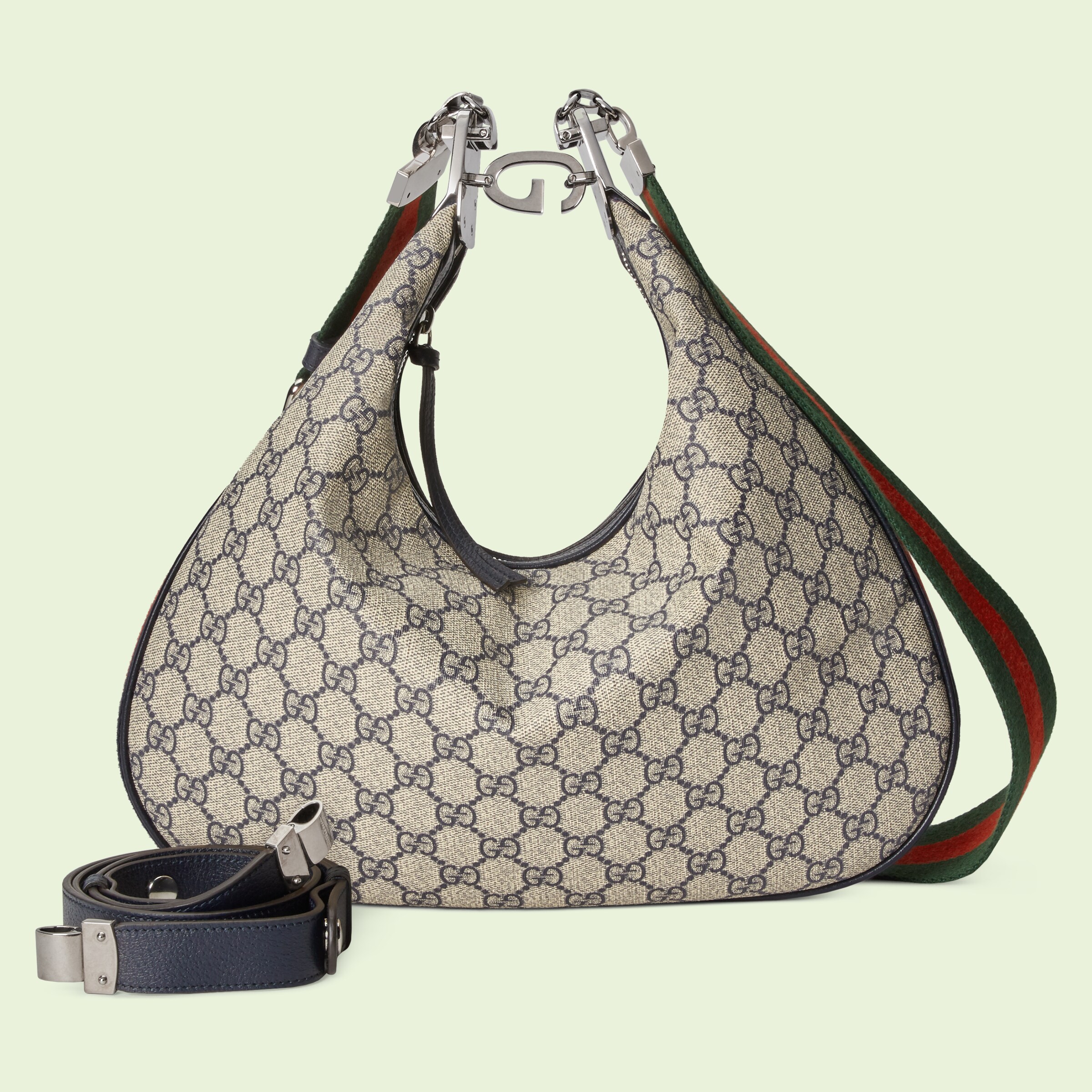 Bolso de hombro Gucci Attache mediano en supreme beige y azul | GUCCI® ES