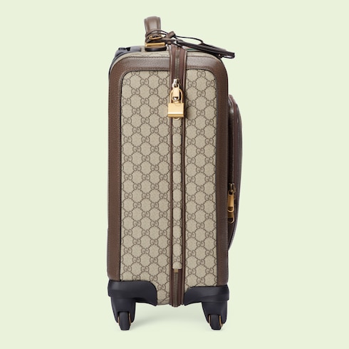 Gucci Savoy small cabin trolley in Beige Brown GG Canvas | GUCCI® SI