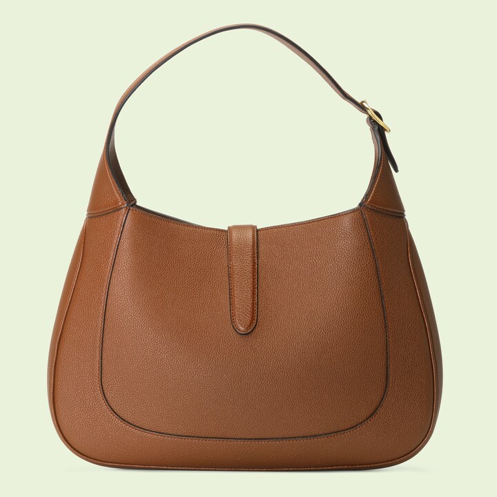 Jackie 1961 medium natural grain bag in cuir brown leather | GUCCI® NL