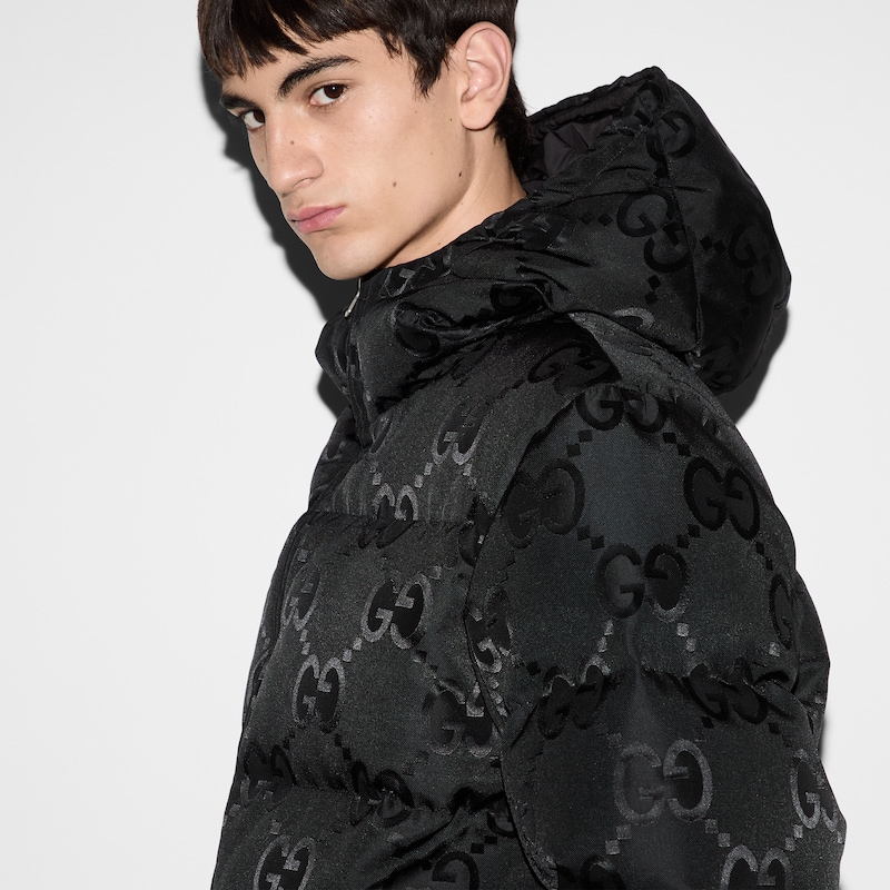 黑色超级双G帆布夹克 | GUCCI® 香港
