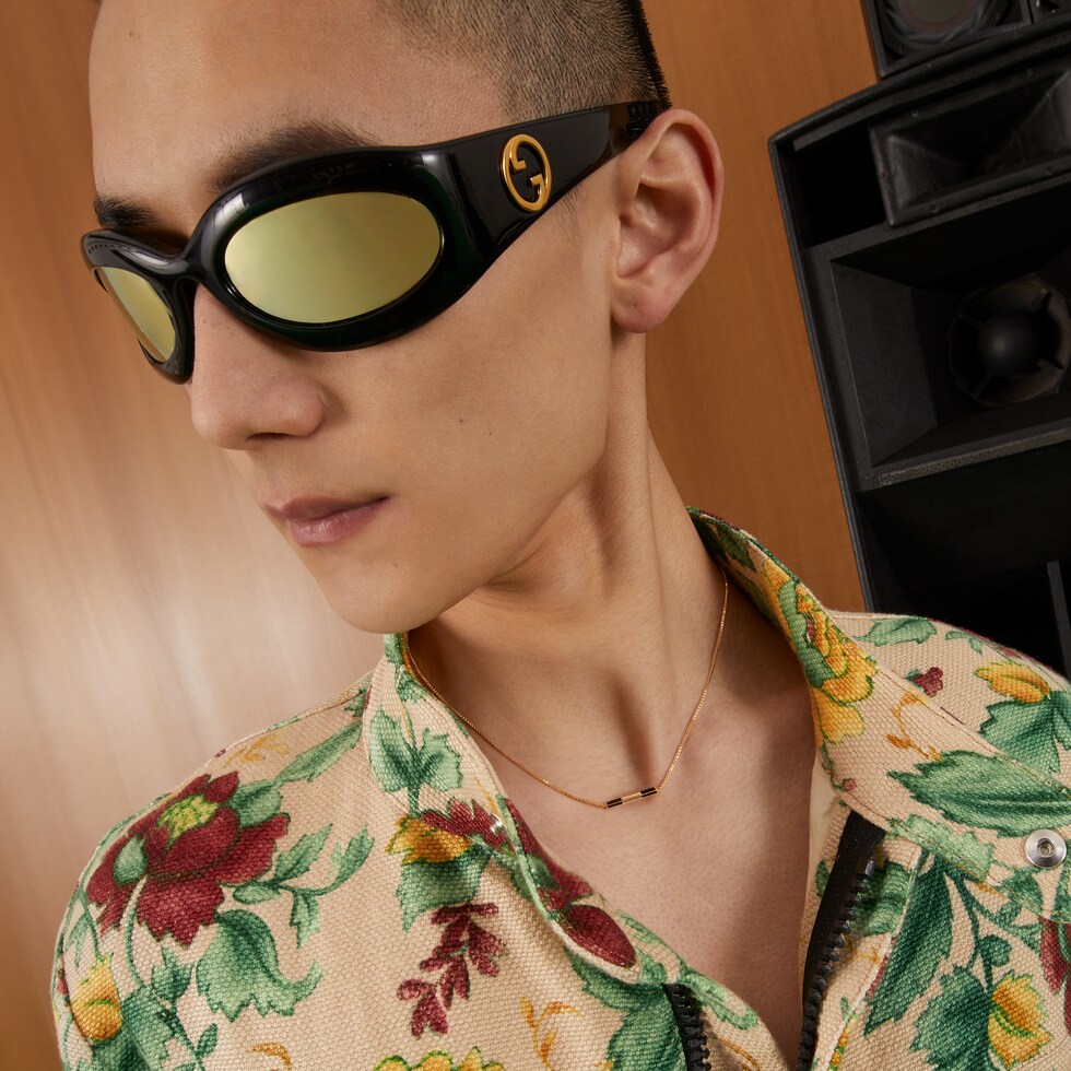 Gucci Link to Love necklace with 'Gucci' bar in 18k yellow gold | GUCCI® NL