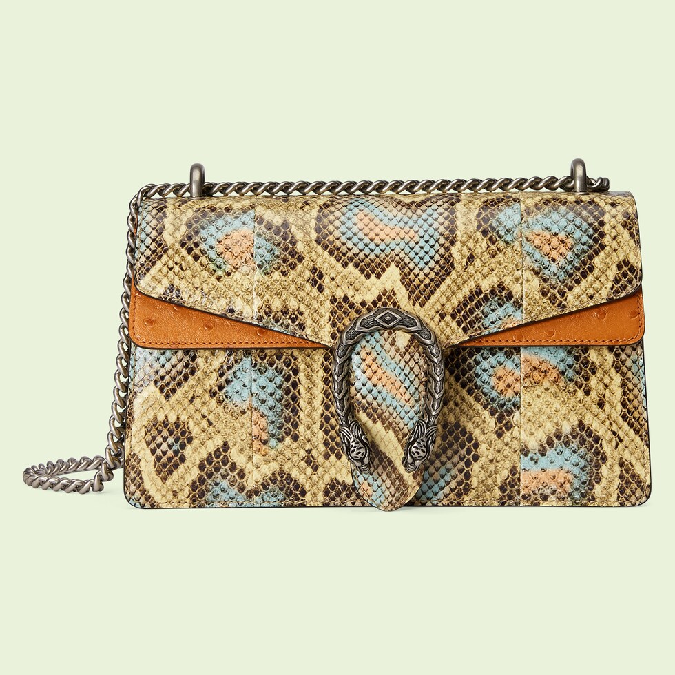 Dionysus small python shoulder bag in multicolour | GUCCI® AE