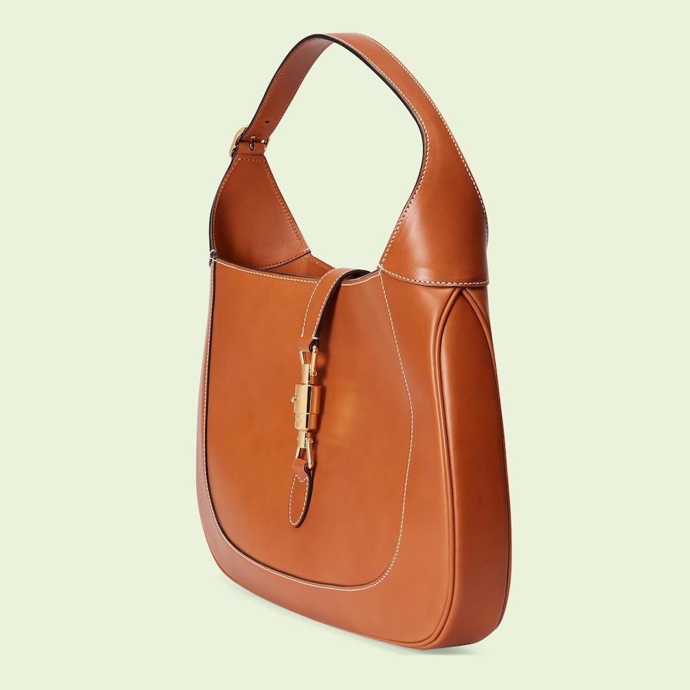 Jackie 1961 medium shoulder bag in brown leather | GUCCI® BE