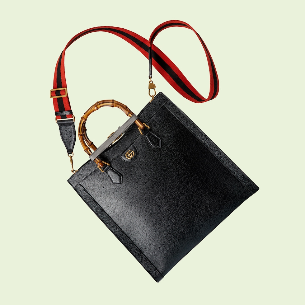 Gucci Diana large tote in black leather | GUCCI® DK