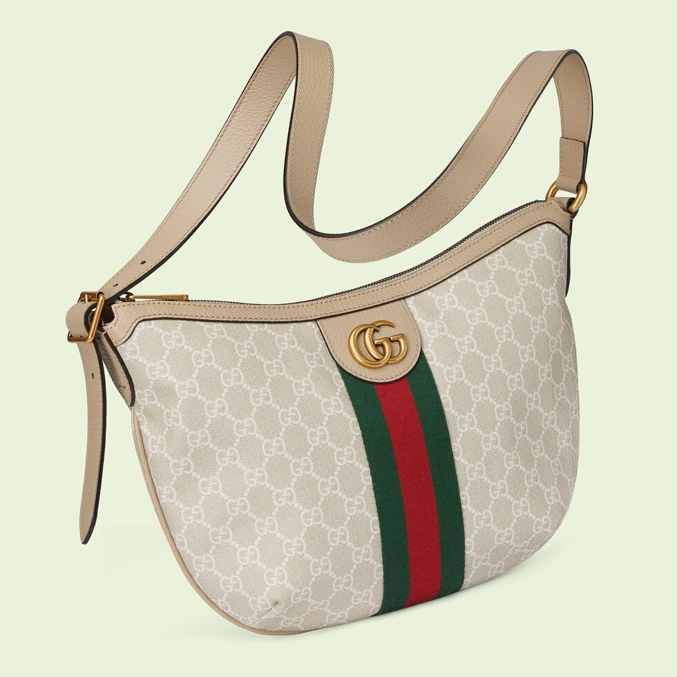 Ophidia GG small shoulder bag in beige and white GG Supreme | GUCCI® TH