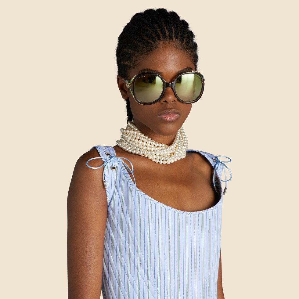 Reversible blue corset in blue | GUCCI® UK