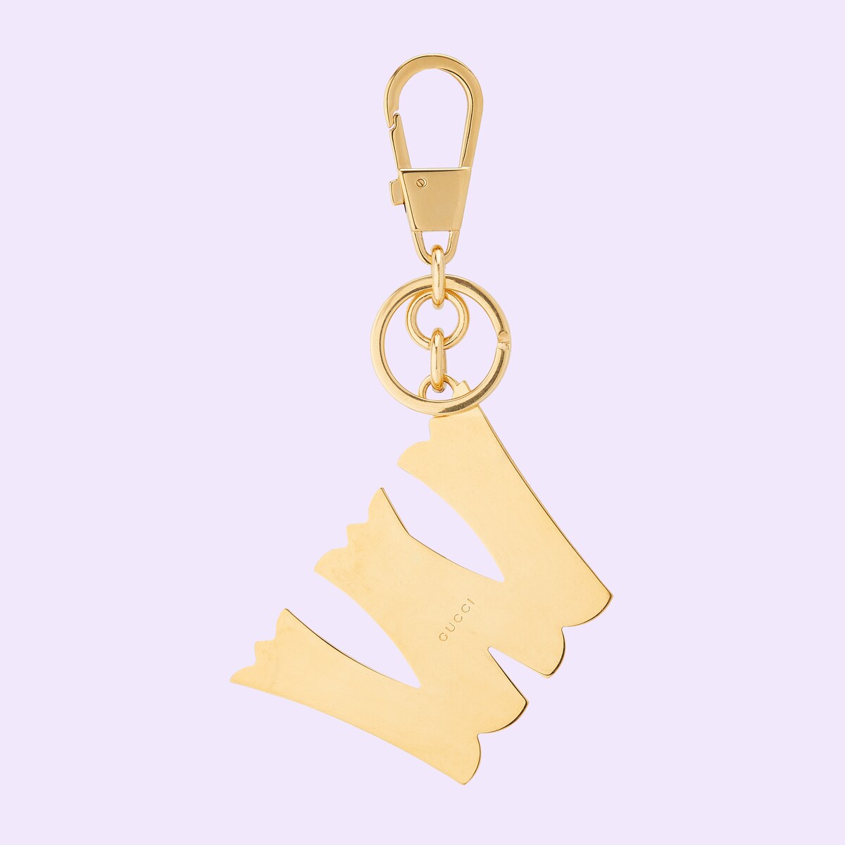 Letter W Plexiglas keychain in blue and orange | GUCCI® Australia