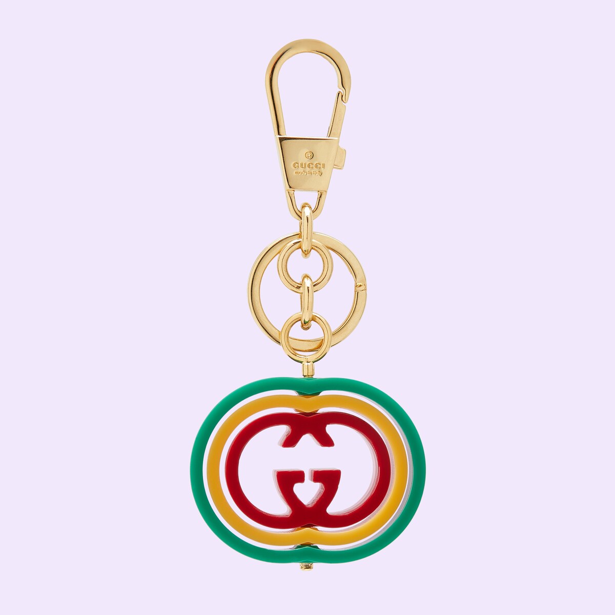 Interlocking Plexiglas G keychain in blue, pink red | GUCCI® NZ