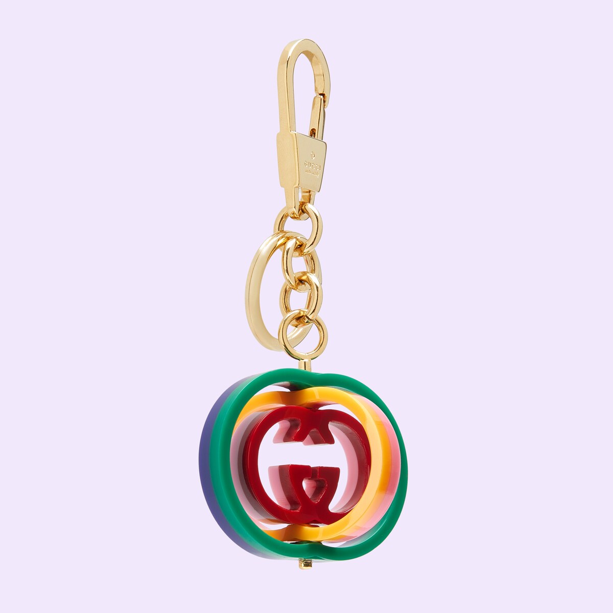 Interlocking Plexiglas G keychain in blue, pink red | GUCCI® NZ