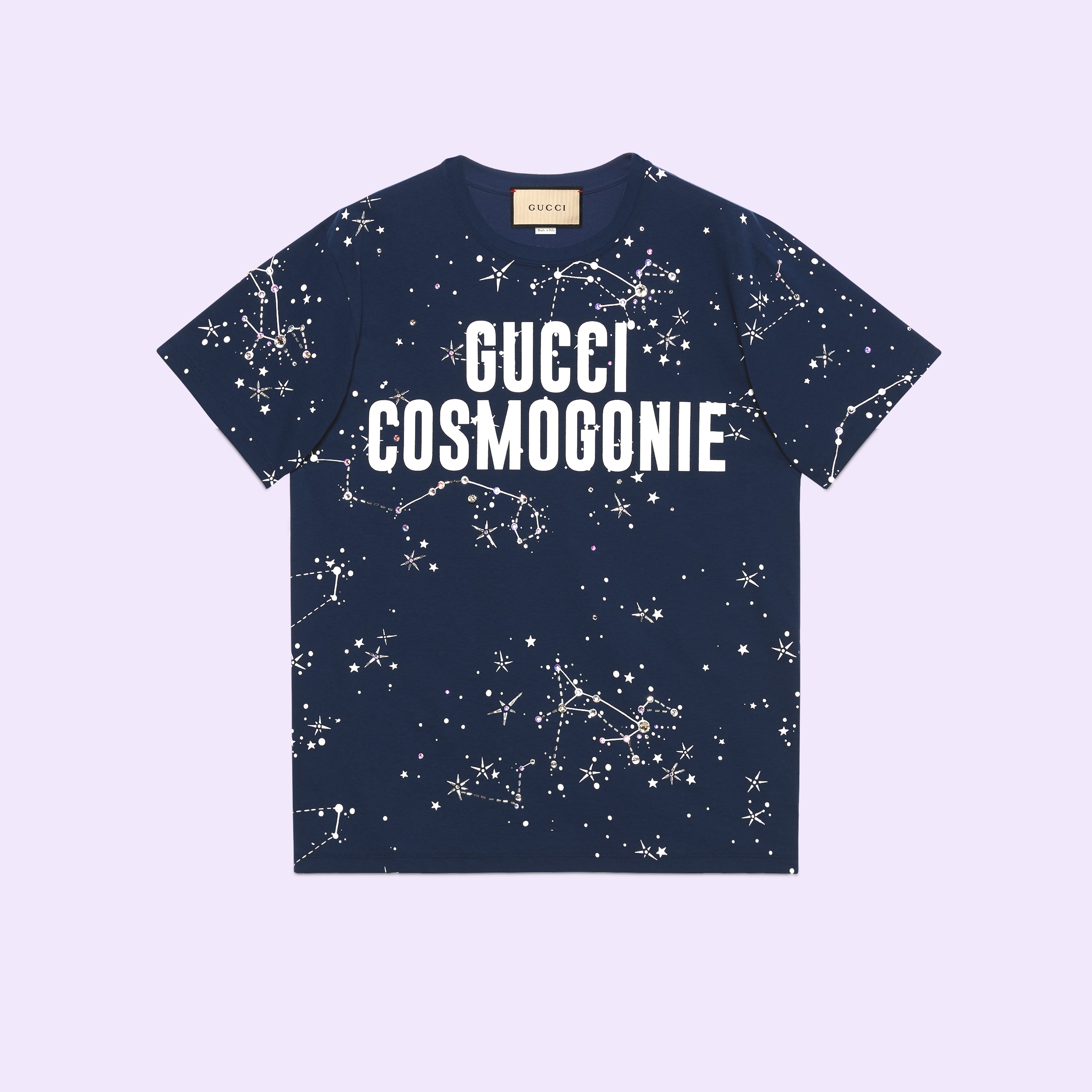 T-shirt en jersey de coton « Gucci Cosmogonie » en bleu | GUCCI® Canada