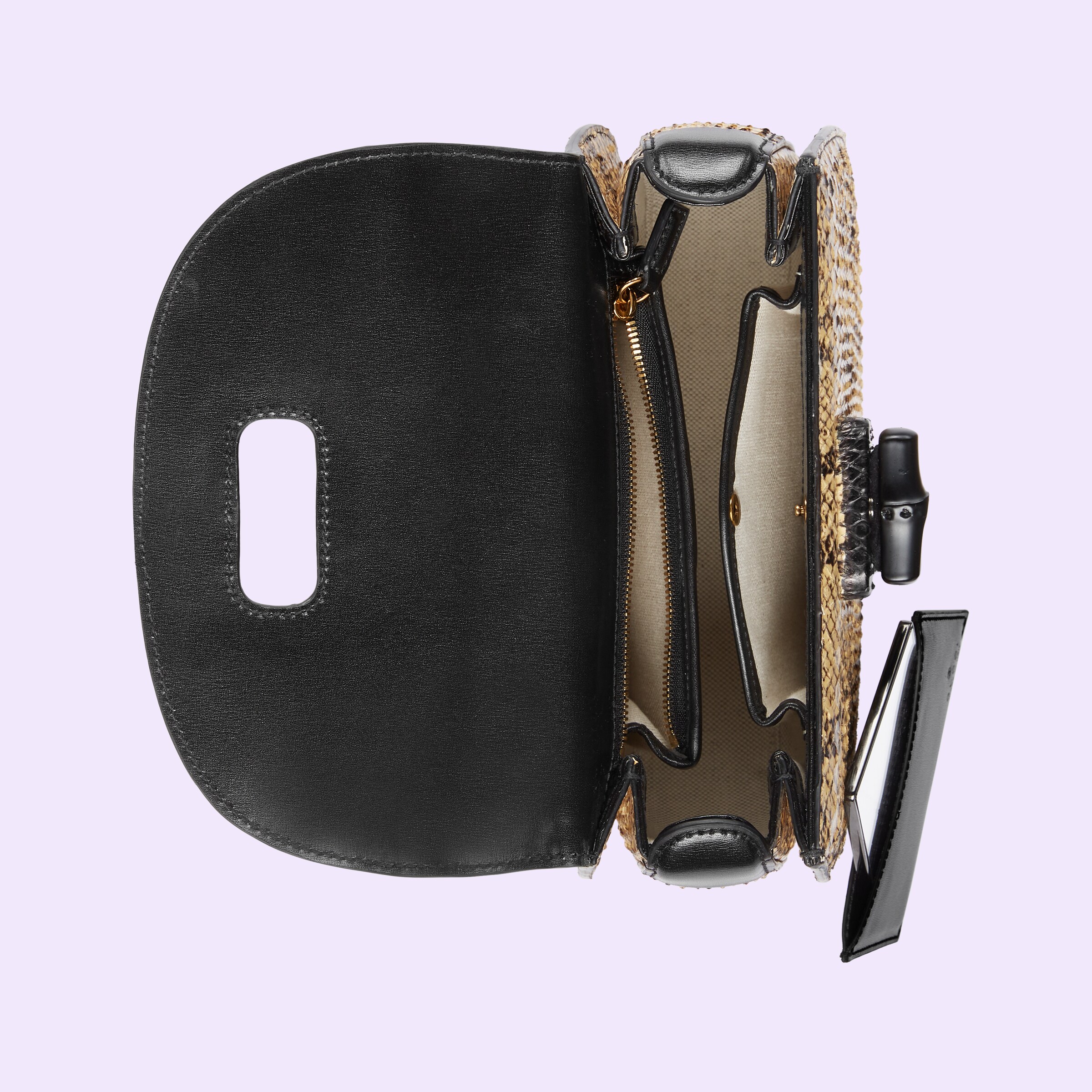 Gucci Bamboo 1947 small python bag in yellow | GUCCI® TR