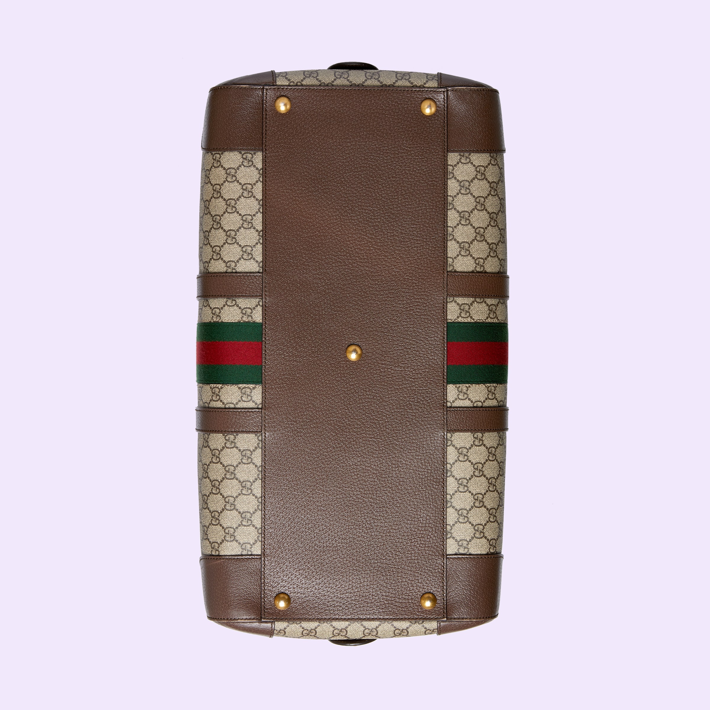 Gucci Savoy large duffle bag in beige and ebony Supreme | GUCCI® SI