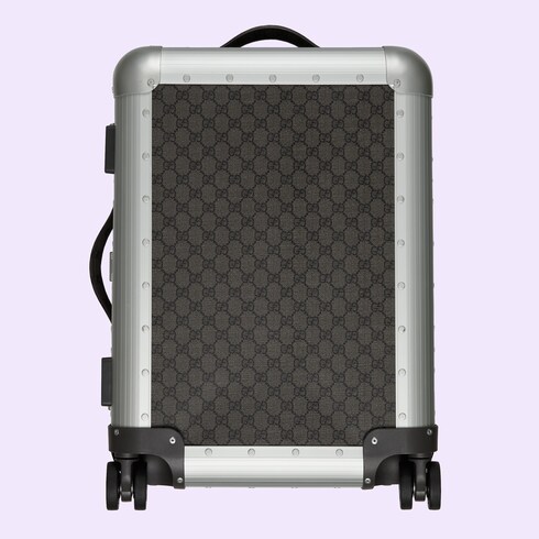 Gucci Porter cabin plus trolley in grey GG Supreme canvas | GUCCI® SG