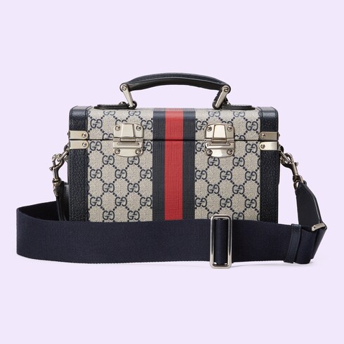 Gucci Savoy beauty case in Blue GG Canvas | GUCCI® SI