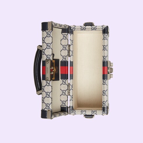 Gucci Savoy beauty case in Blue GG Canvas | GUCCI® SI