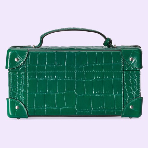 Crocodile watch case in Green Precious Skins | GUCCI® SI