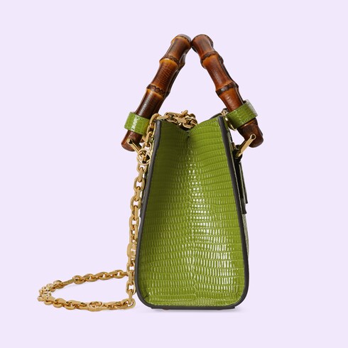Gucci Diana mini GG crystal tote bag in Green Precious Skins | GUCCI® SI