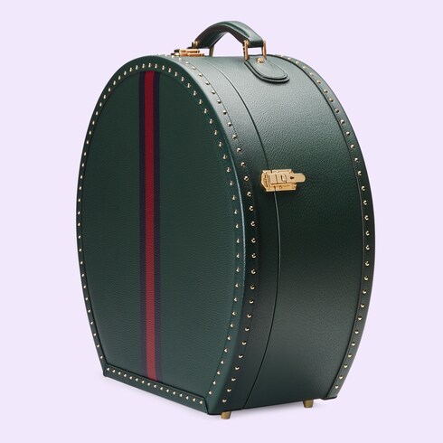 Gucci Savoy hat box in green leather | GUCCI® UK
