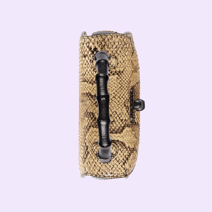 Gucci Bamboo 1947 small python bag in yellow | GUCCI® TR