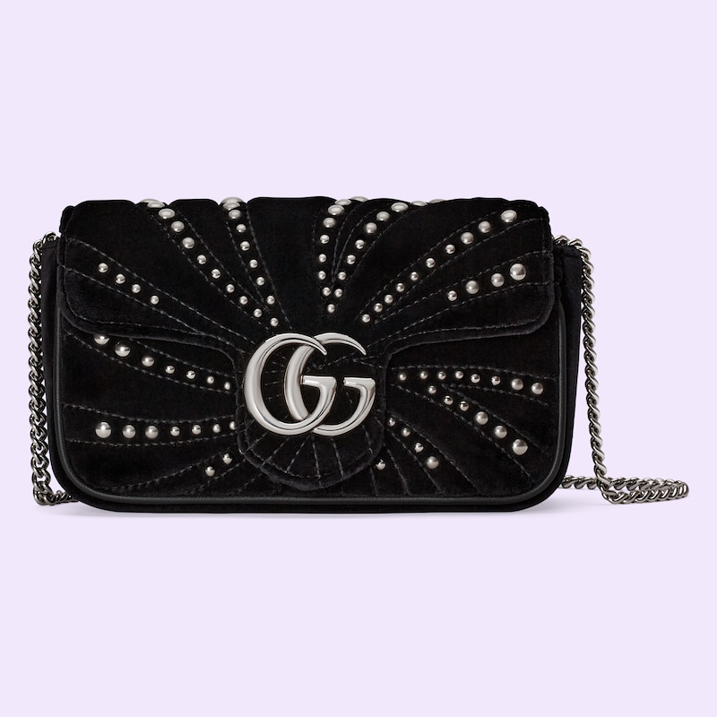 Boîte cadeau super mini GG Marmont en velours rouge | GUCCI® Canada