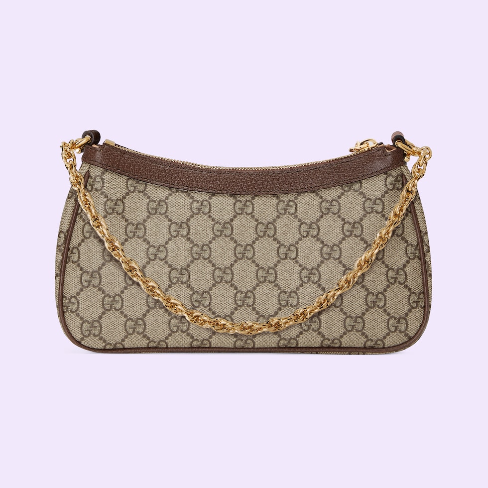 Sac à main Ophidia petite taille en toile Supreme beige et ébène ...