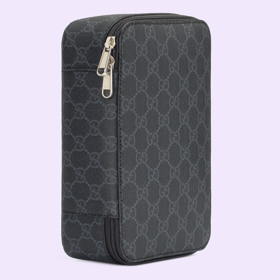 GG mini packing cube in black Supreme | GUCCI® RO