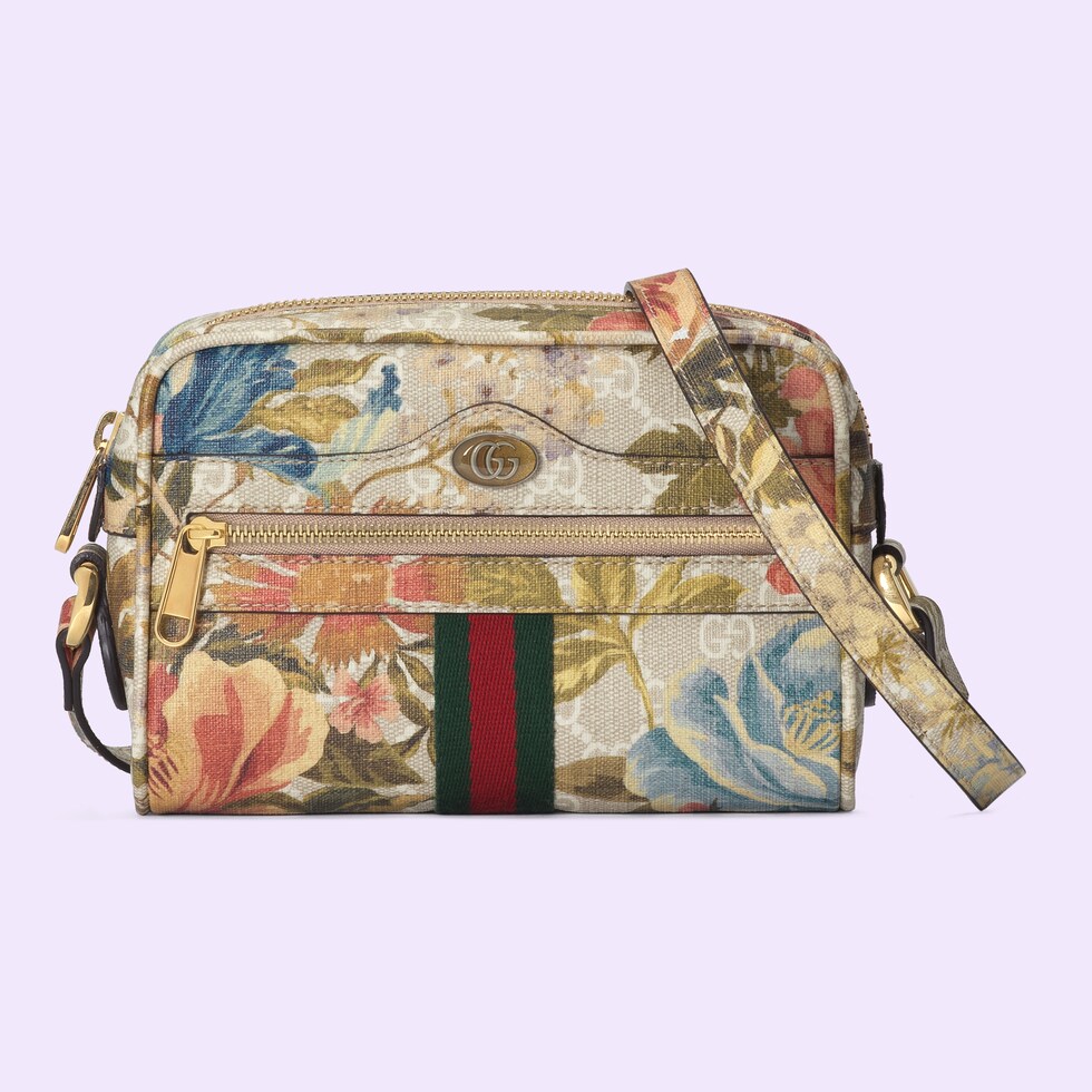 Ophidia GG Flora mini bag in multicolour GG Supreme Flora | GUCCI® SG