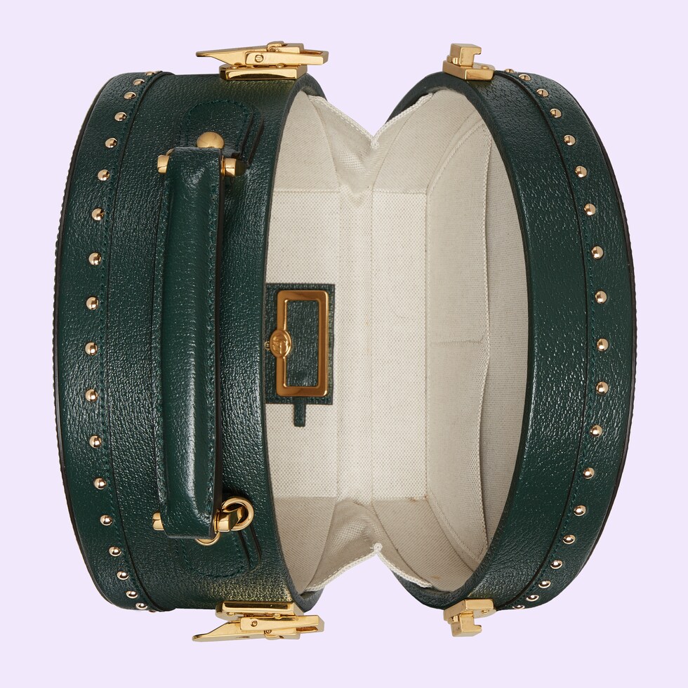Gucci Savoy mini hat box in green leather | GUCCI® NO