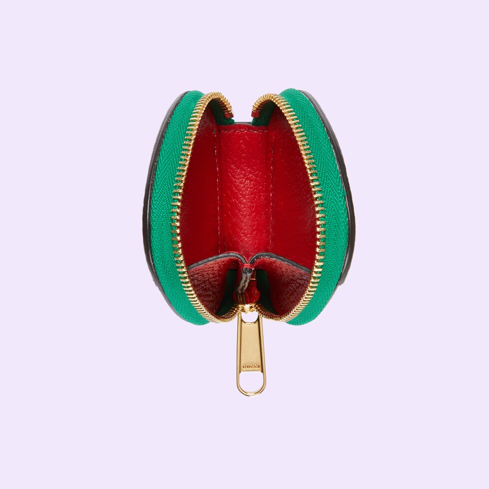 SA ®غوتشي |‎Strawberry-shaped coin purse in red and green leather