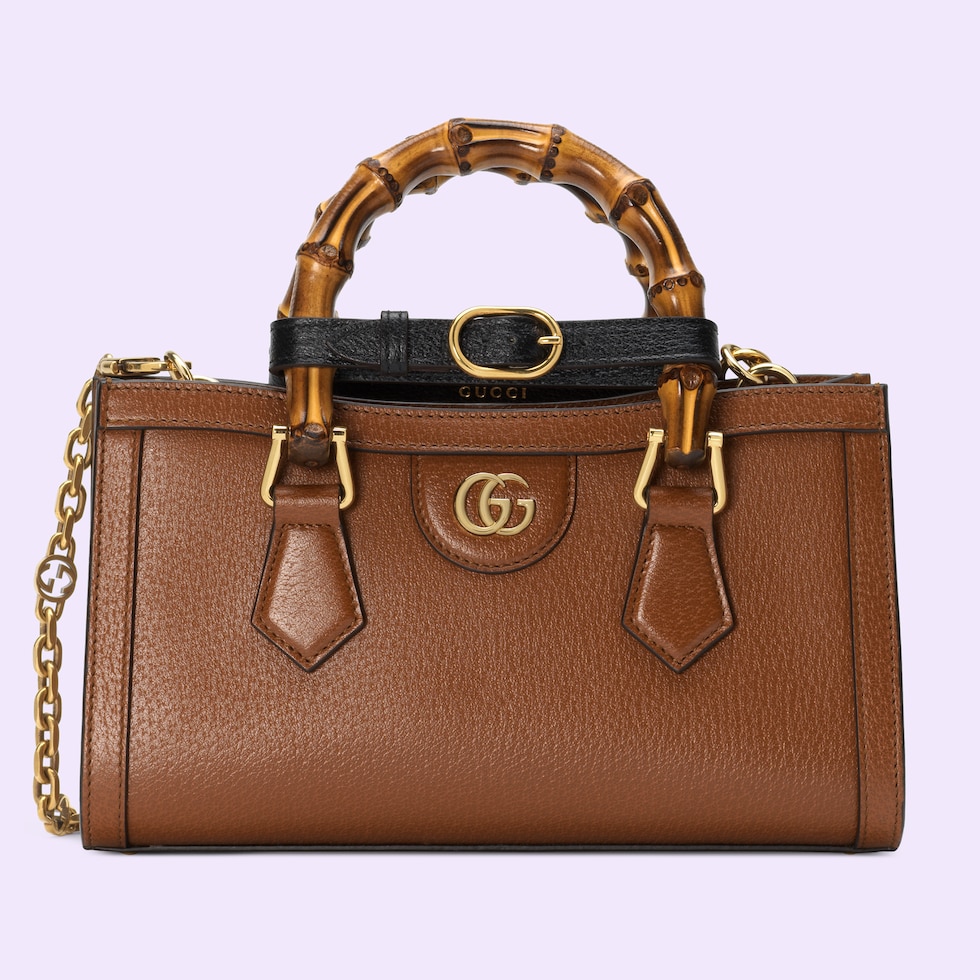 Gucci Diana small shoulder bag in brown leather | GUCCI® NL