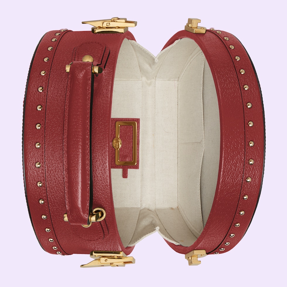 Gucci Savoy mini hat box in red leather | GUCCI® AE