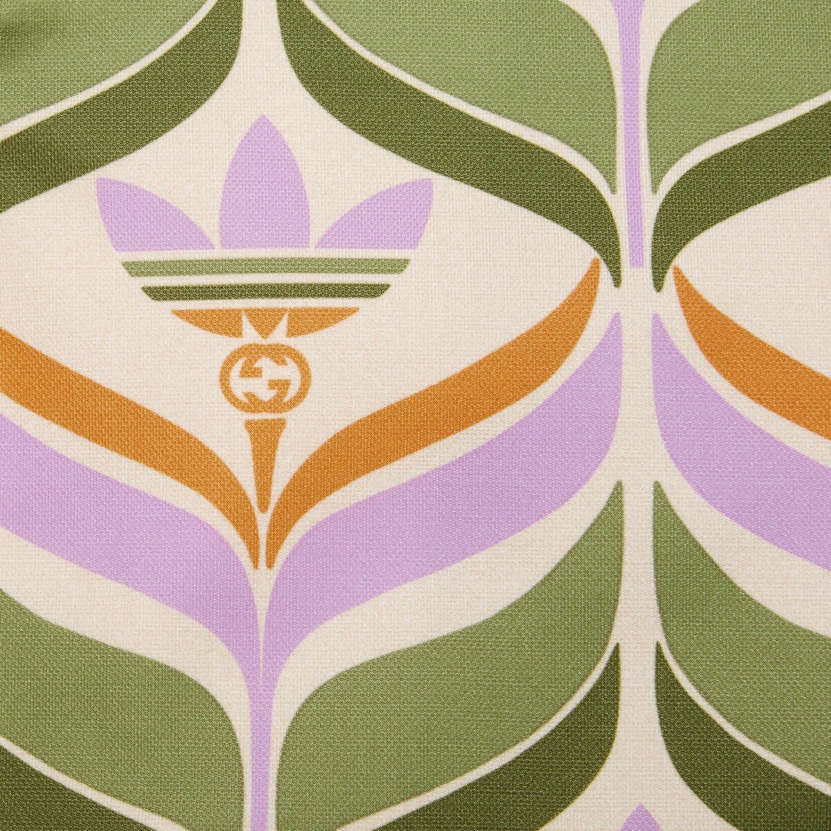 adidas x Gucci Trefoil print jacket in green and ivory | GUCCI® Australia