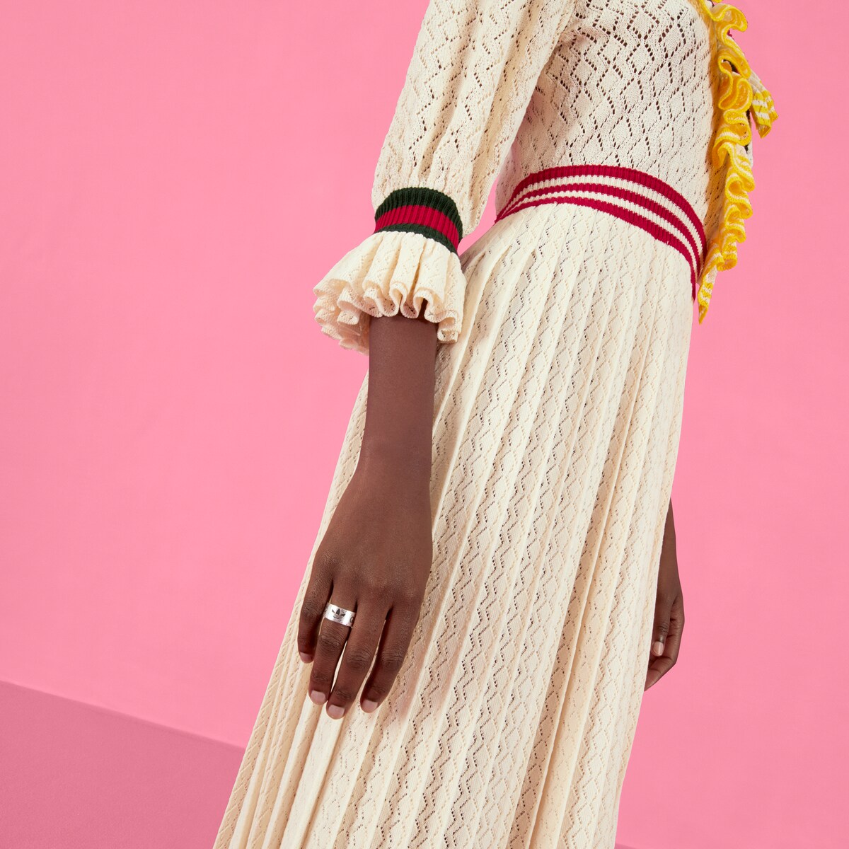 adidas x Gucci engraved wide ring in 925 sterling silver | GUCCI® NZ