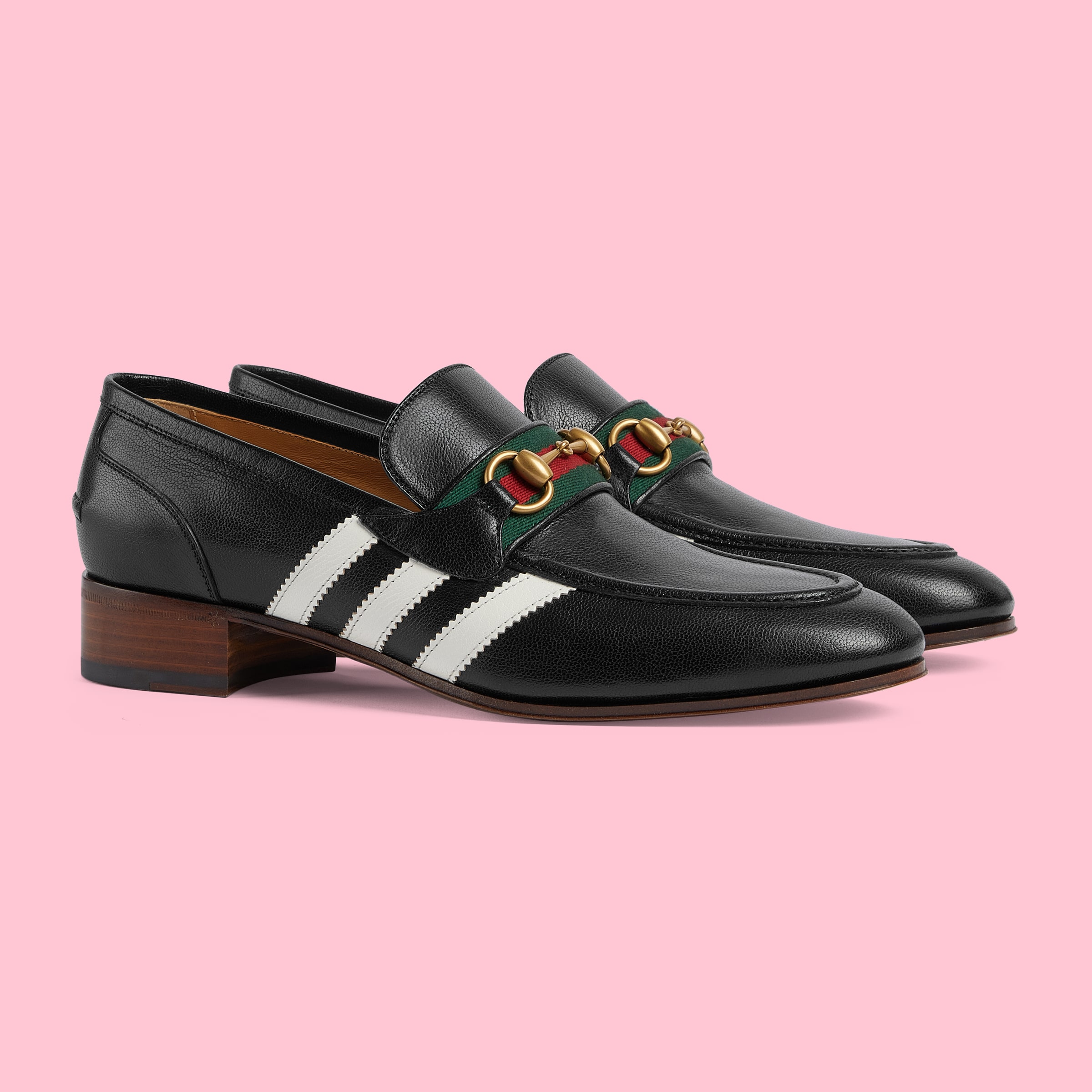 Mocassins adidas x Gucci pour homme en cuir noir | GUCCI® Canada