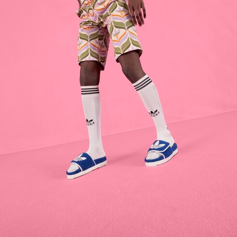 adidas x Gucci long cotton socks in white and black | GUCCI® IE