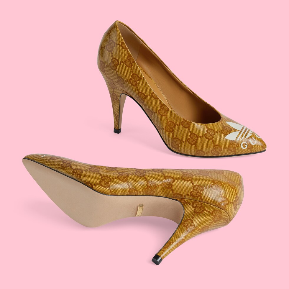 Escarpins adidas x Gucci pour femme en Toile avec cristaux GG beige et ...