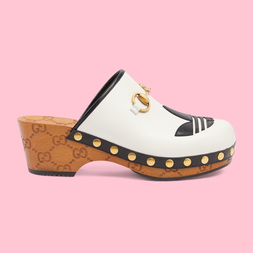 adidas x Gucci Women's Horsebit clog in off-white leather | GUCCI® AE