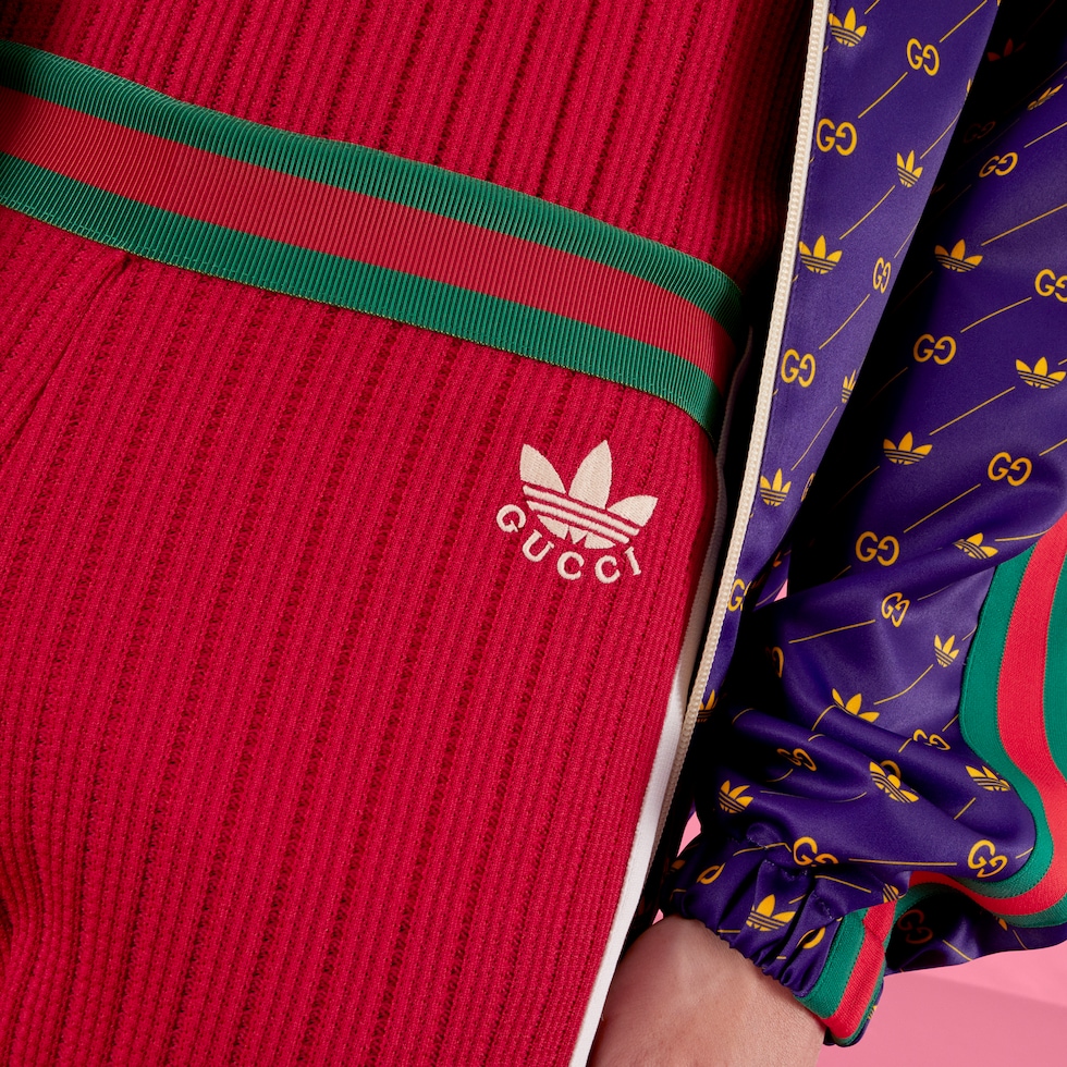 adidas x Gucci jersey track bottoms in red | GUCCI® TH