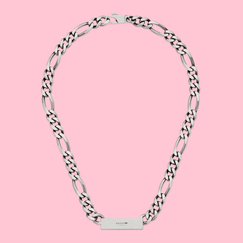 adidas x Gucci gourmette chain necklace in 925 sterling silver | GUCCI® IE