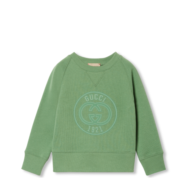 Children's printed cotton sweatshirt in light grey | GUCCI® US Children's printed cotton sweatshirt in light grey | GUCCI® US
