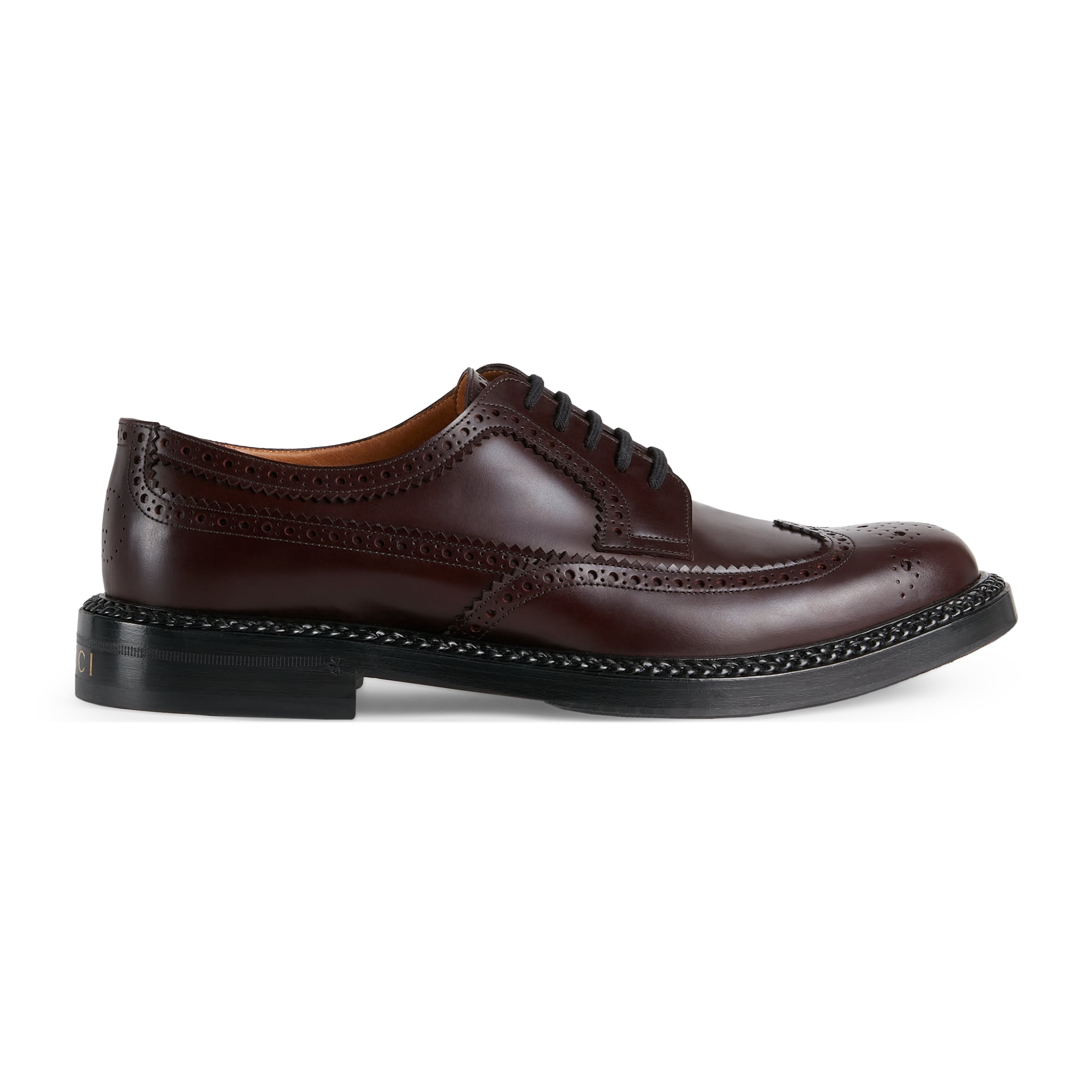 Gucci Men's Lace-up Shoe With Brogue Details In Brown | ModeSens