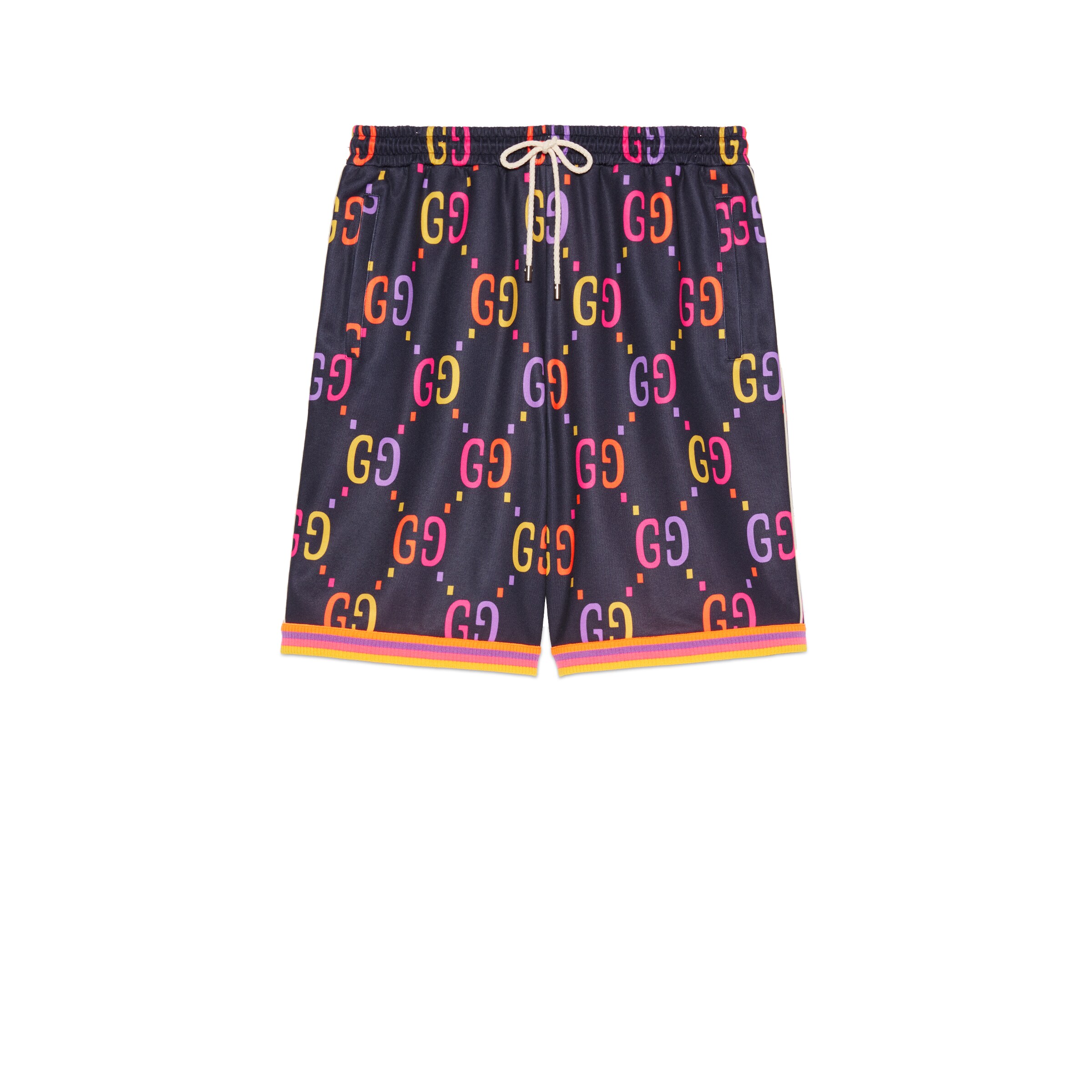 Gucci Jumbo Gg Technical Jersey Shorts In Blue | ModeSens